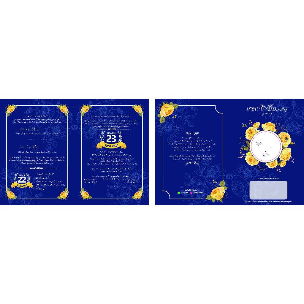 Jual Undangan Costum Full Warna / Undangan Media Sosial / Cetak ...