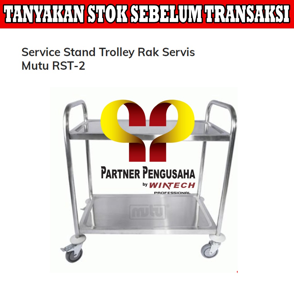Jual MUTU RST-2 Troli Rak Barang Stainless Steel - Service Trolley 2 ...