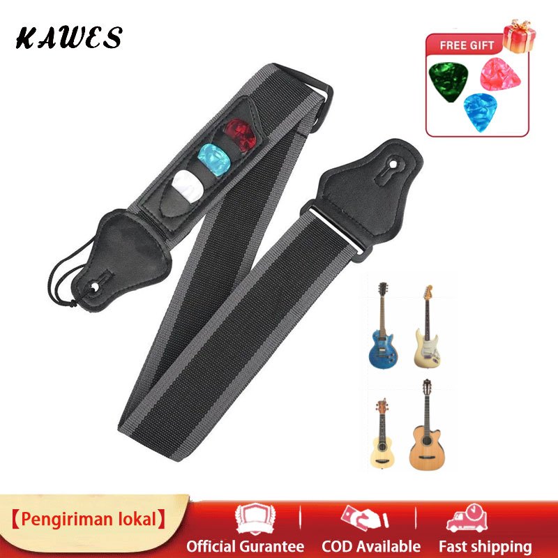 Jual KAWES tali gitar Tali Gitar yang Dapat Disesuaikan Sabuk Gitar ...