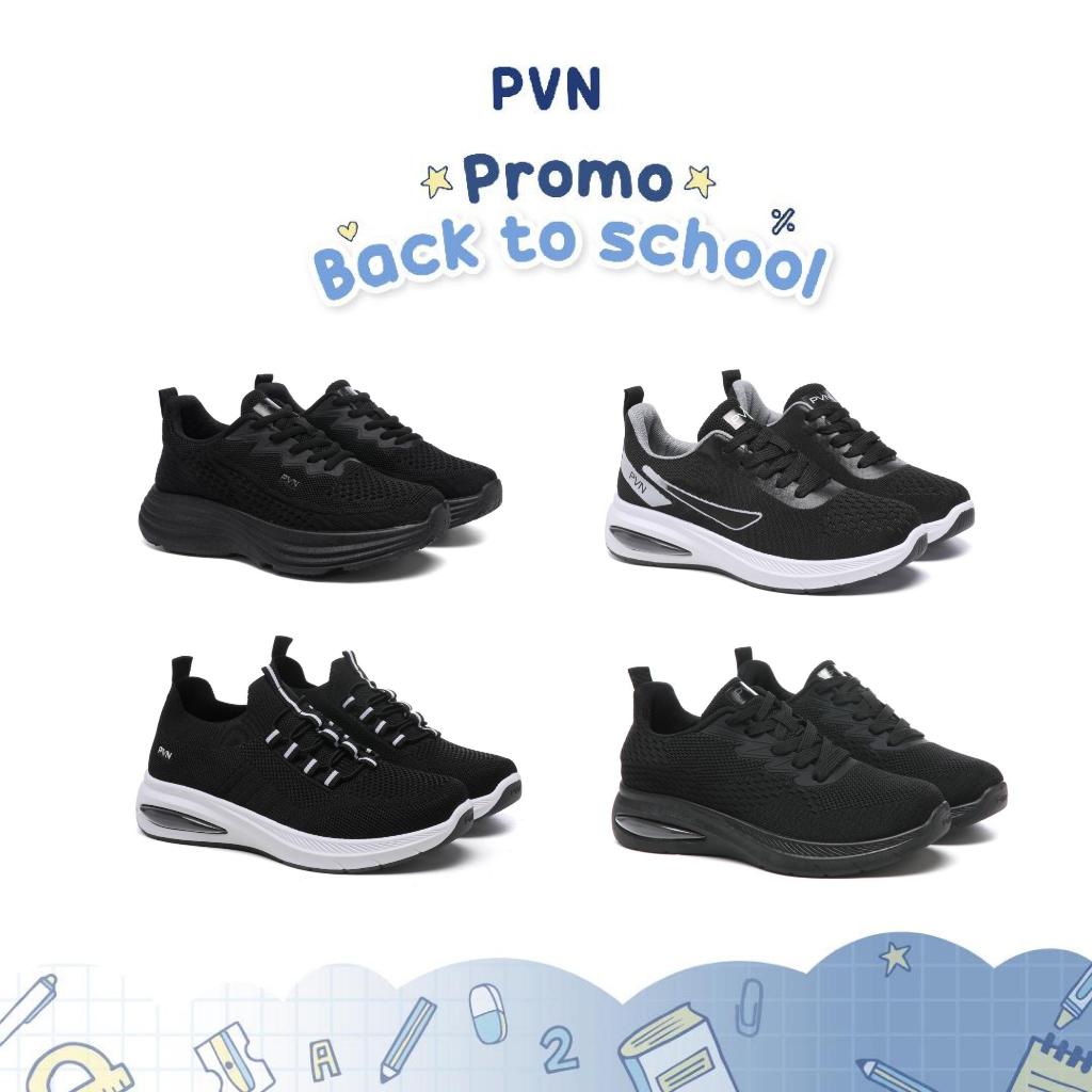 Jual PVN Taeri Sepatu Sekolah Hitam Sneakers Wanita Sport Shoes Hitam ...