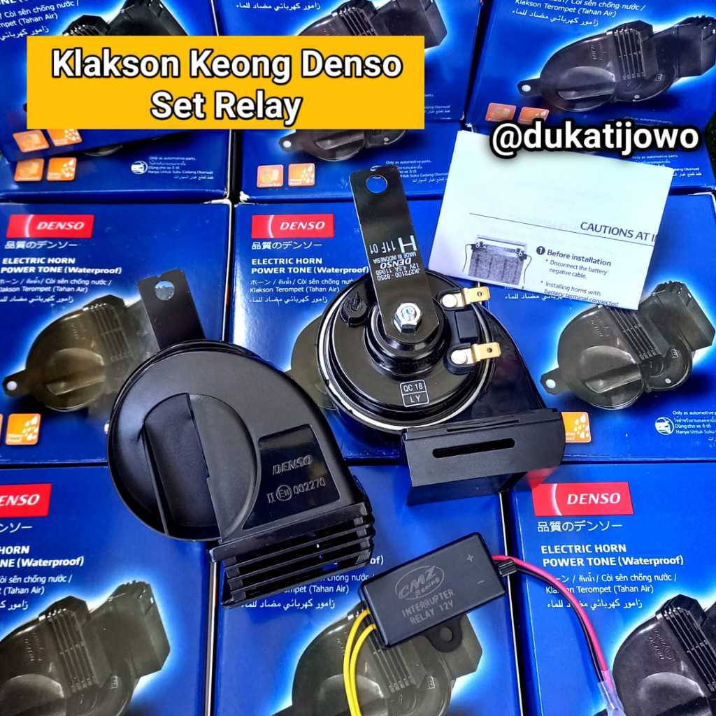 Jual KLAKSON KEONG DENSO WATERPROOF ANTI AIR 12V UNIVERSAL MOTOR MOBIL ...