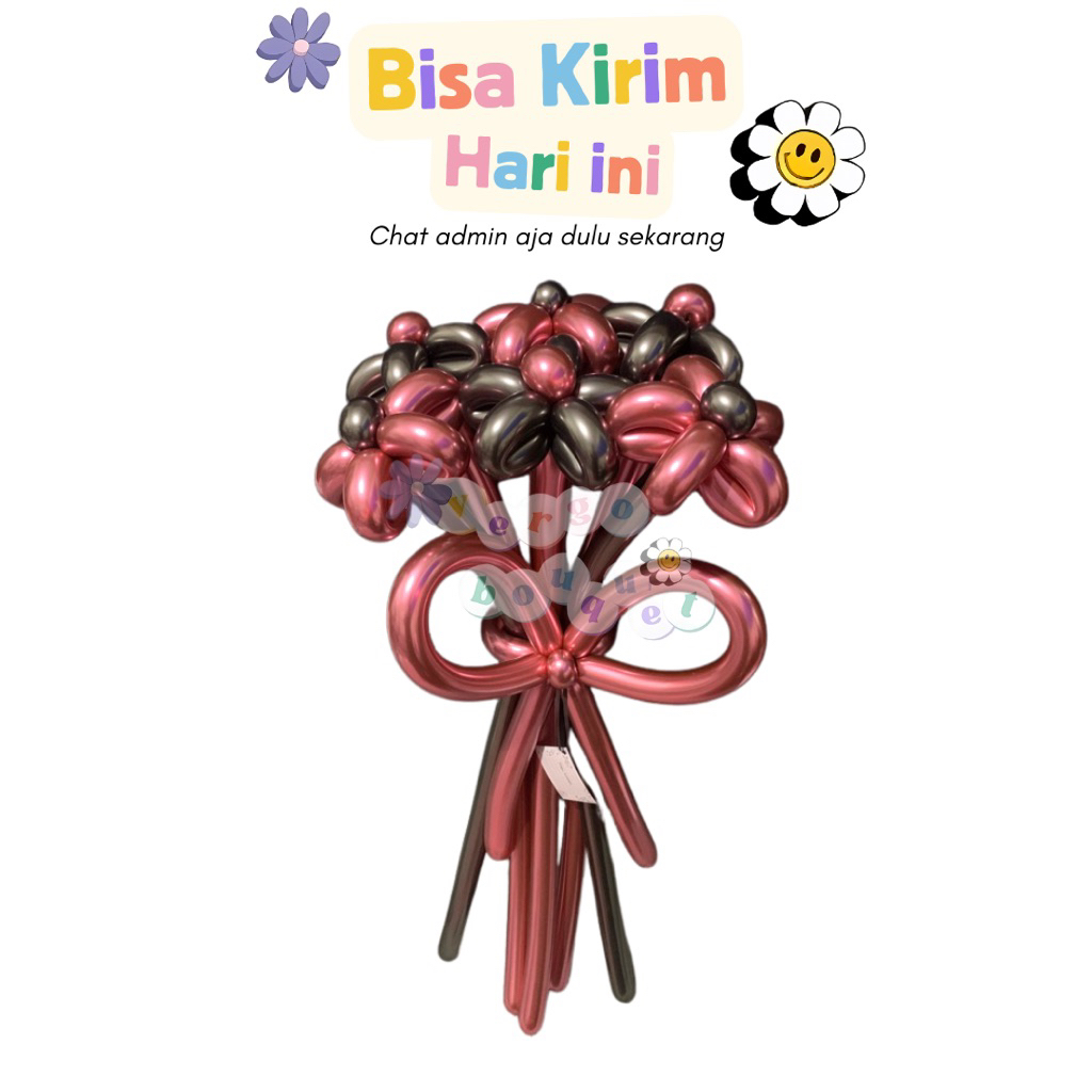 Jual Vergo.bouquet | Bouquet Balon 6 TANGKAI 6 BUNGA | Bouquet Balon ...