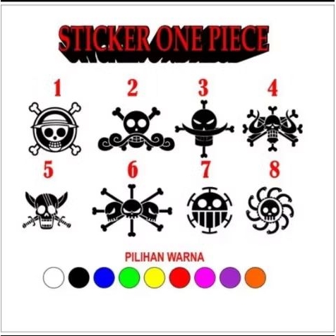 Jual STIKER ONE PIECE LOGO ONE PIECE MOTOR MOBIL LAPTOP DINDING ...