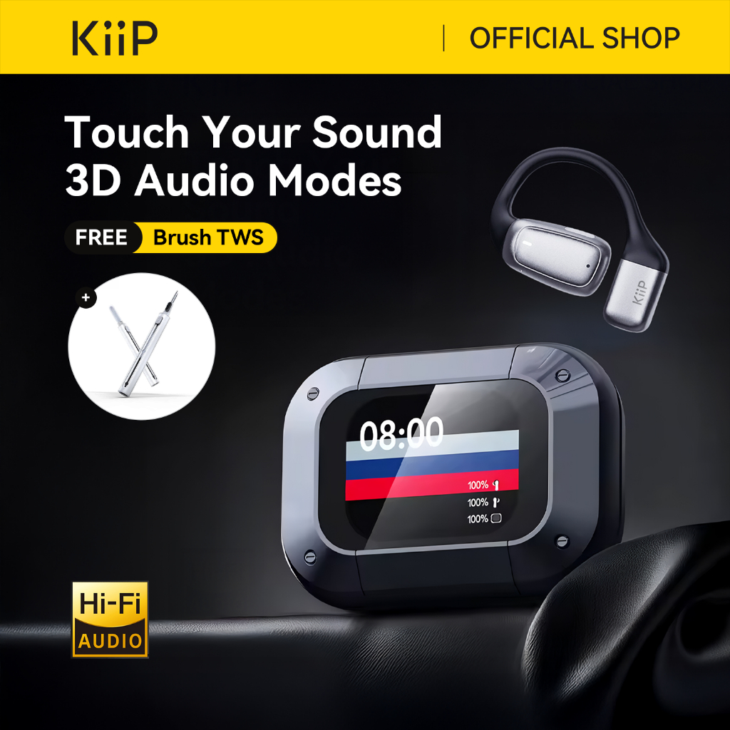 Jual KiiP DTH15 Ows Open Ear Tws Sport IPX5 Earphone Smart Touchscreen ...