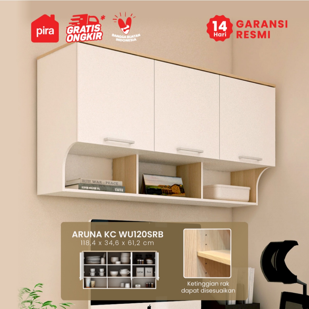 Jual PIRA METROPOLIS OX - ARUNA KC WU120SRB Rak Dapur / Rak Gantung ...