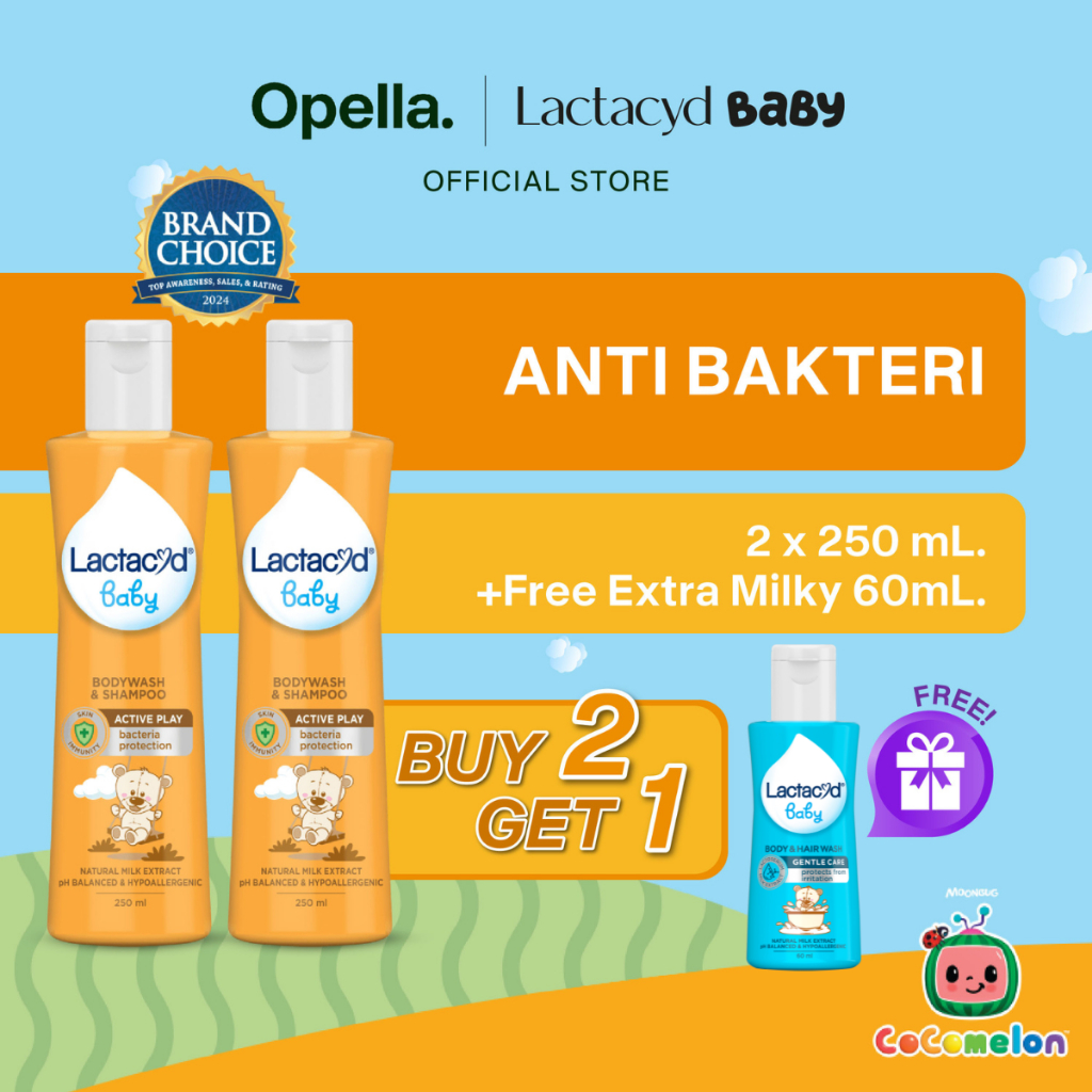 Jual [Buy 2 Get 1] Lactacyd Baby Active Play 2in1 Body Wash and Hair ...