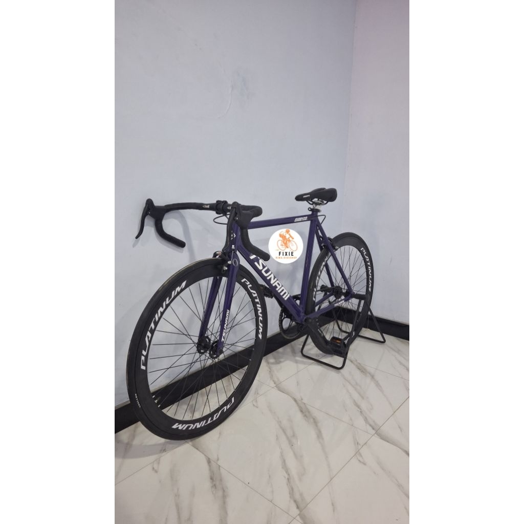 Jual sepeda fixie tsunami custom rem depan belakang | Shopee Indonesia