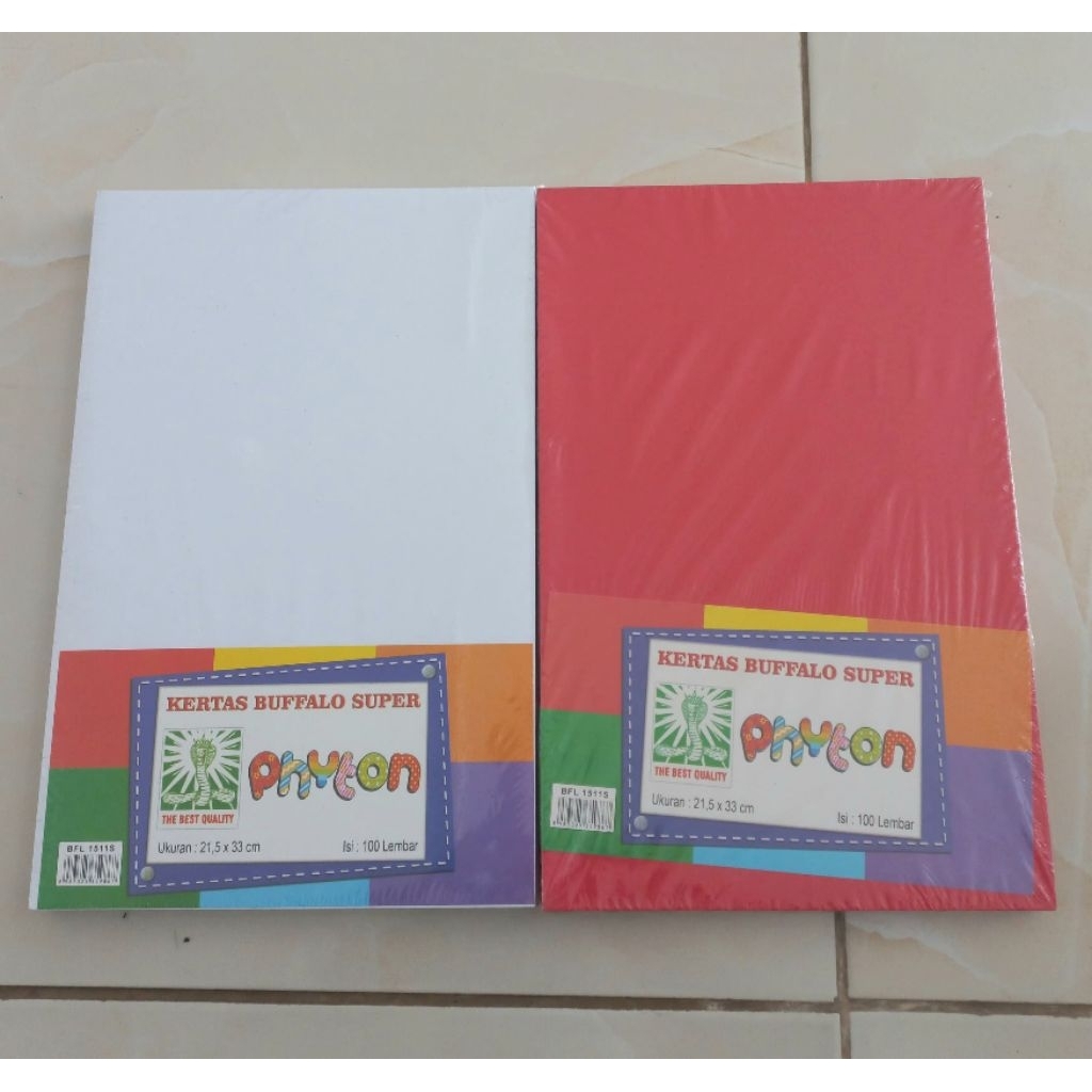 Jual Kertas Buffalo kertas cover isi 10 lembar Merah putih | Shopee ...