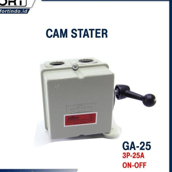 Jual Cam Switch GA 25 3 Pole 25A Ohm Saklar Stater PLN GENSET ON-OFF ...