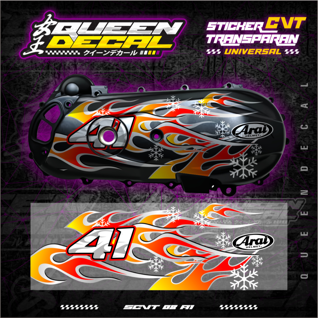 Jual STICKER BLOCK CVT VARIASI DESAIN MOTIF ARAI API PREMIUM - STICKER ...
