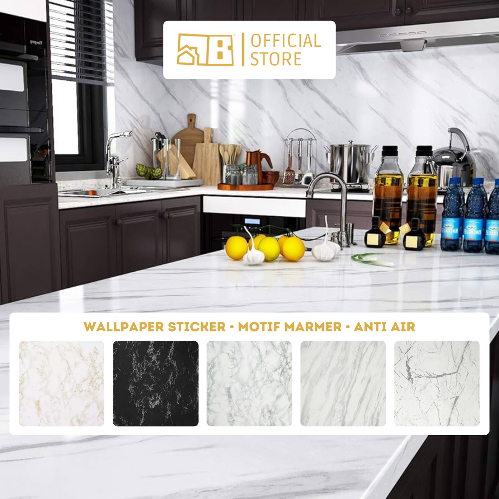 Jual (11 Motif) Wallpaper Sticker Motif Marmer Doff/Tidak Glossy ...