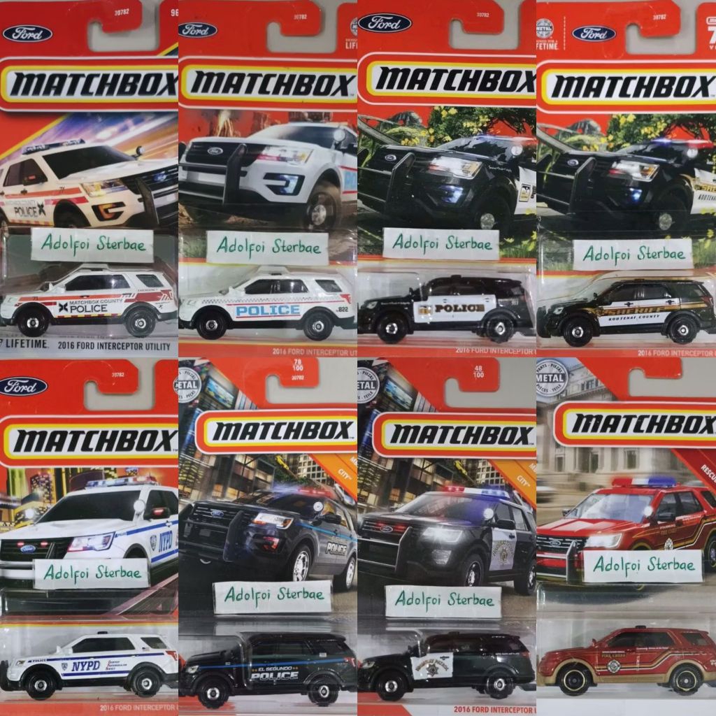Jual matchbox 2016 '16 ford interceptor utility mbx rescue fire chief ...
