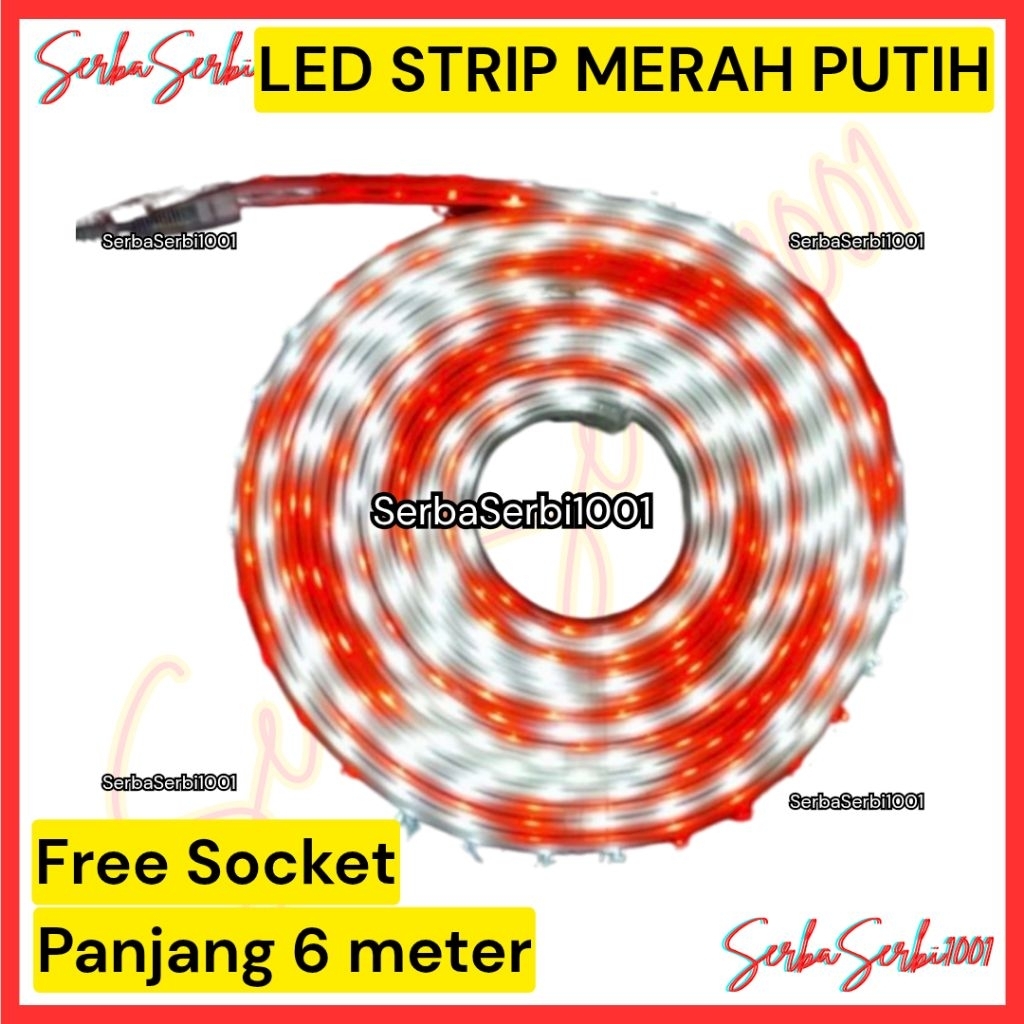 Jual LAMPU LED STRIP MERAH PUTIH 6 METER | Shopee Indonesia