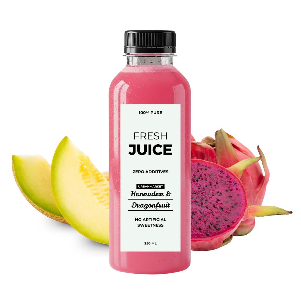 Jual Jus Buah Naga Melon Segar Cold Pressed 250 ml – 100% Buah Asli ...