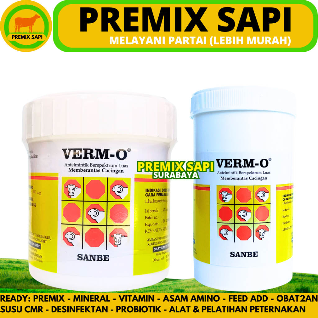 Jual VERM O BOLUS 1 TOPLES - Obat Cacing Sapi Kerbau Kuda Spektrum Luas ...