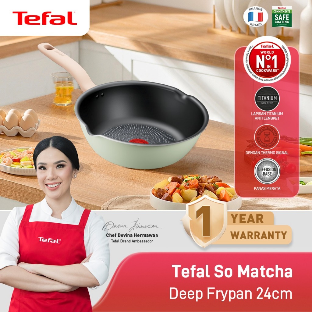Jual Tefal So Matcha Series 20 CM / Set 6 PCS / Deep Frypan 24cm / Frypan 24cm - Wajan Induksi ...