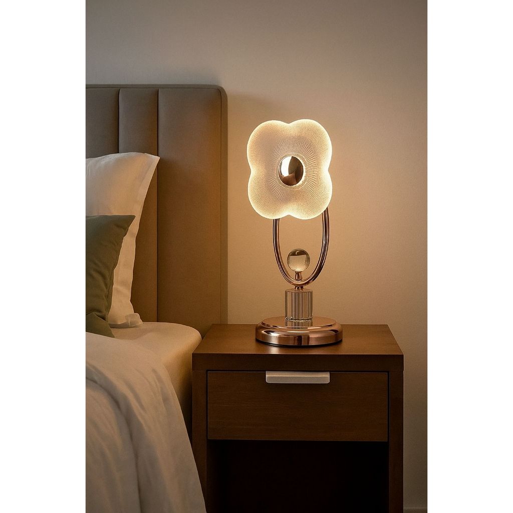 Jual Crystal Dandelion Flower Table Lamp Lampu Hias Meja Bunga Classic ...