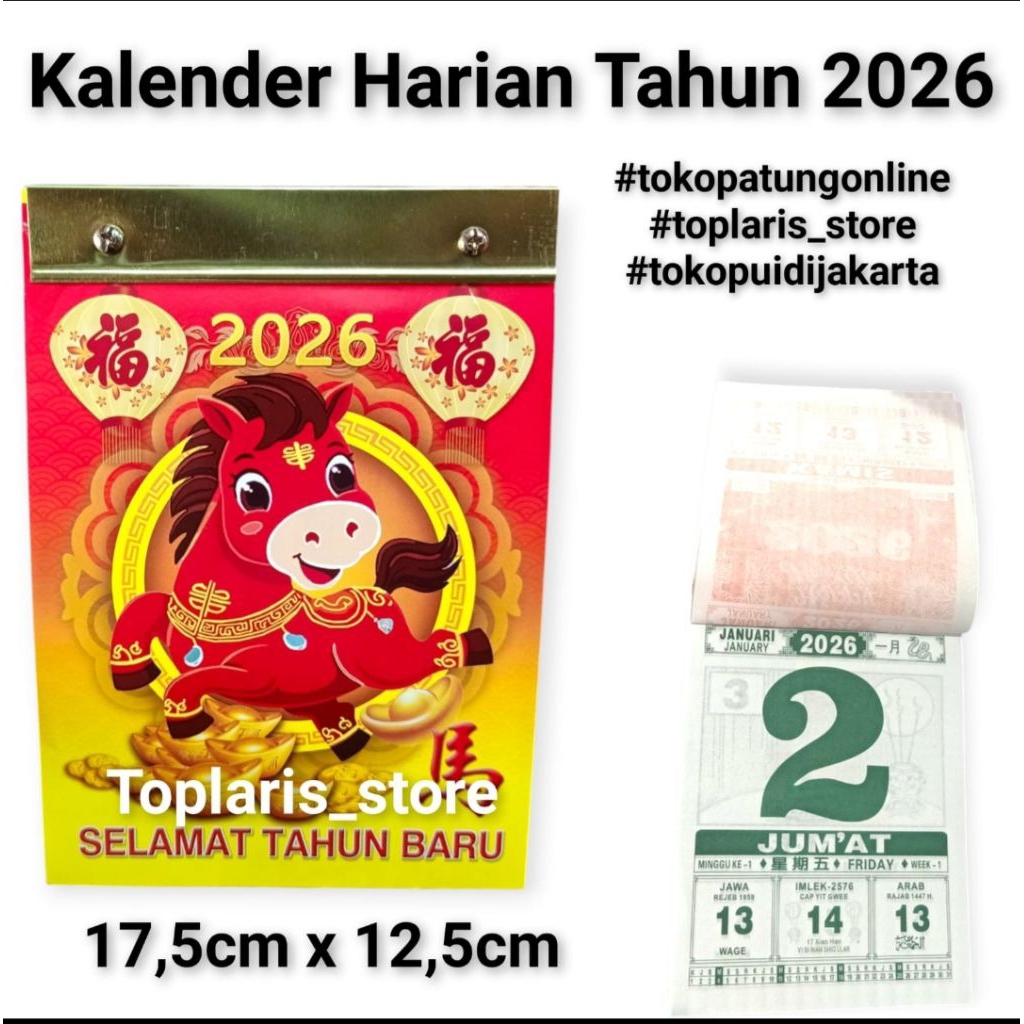 Jual Kalender Robek Harian China Cina Lokal 2026 | Shopee Indonesia