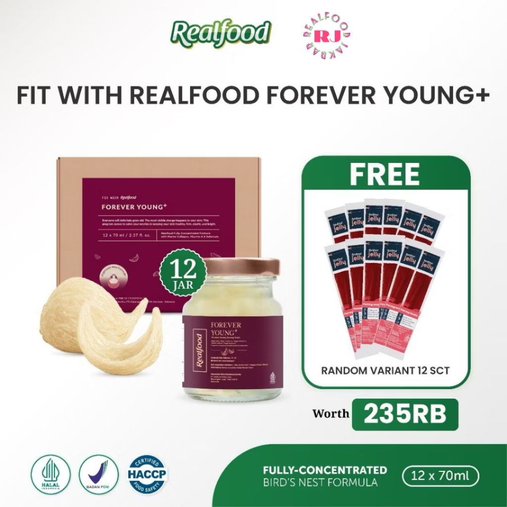 Jual Realfood Forever Young Plus 12 Jar Extra Collagen | Minuman Sarang ...