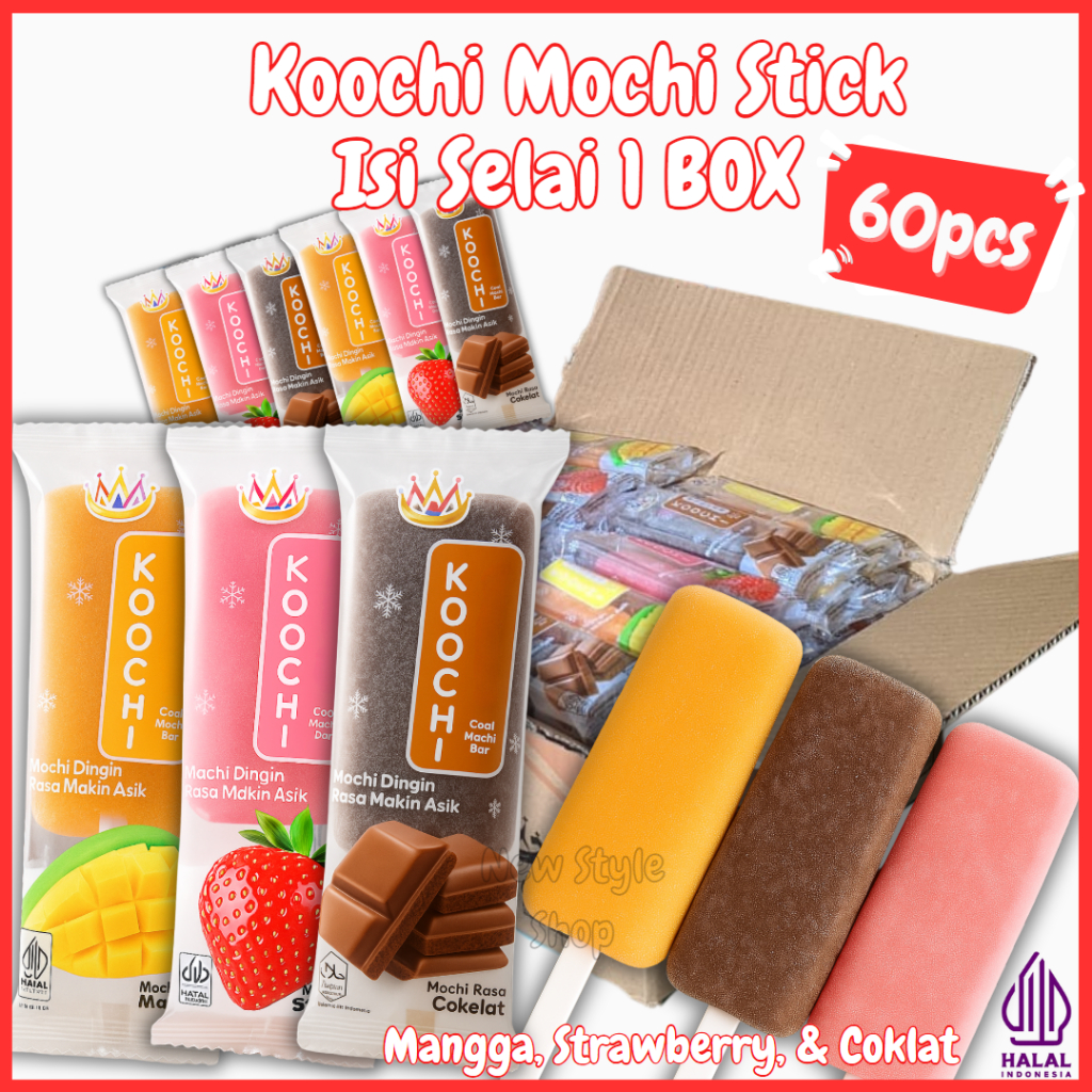 Jual [PROMO GROSIR ] Koochi Mochi Stick 1 Box Isi 60pcs / Mochi Viral ...