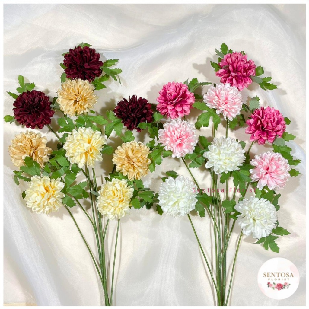 Jual Bunga Dandelion Cabang 3 Bunga Tangkai Panjang Artificial Bunga ...