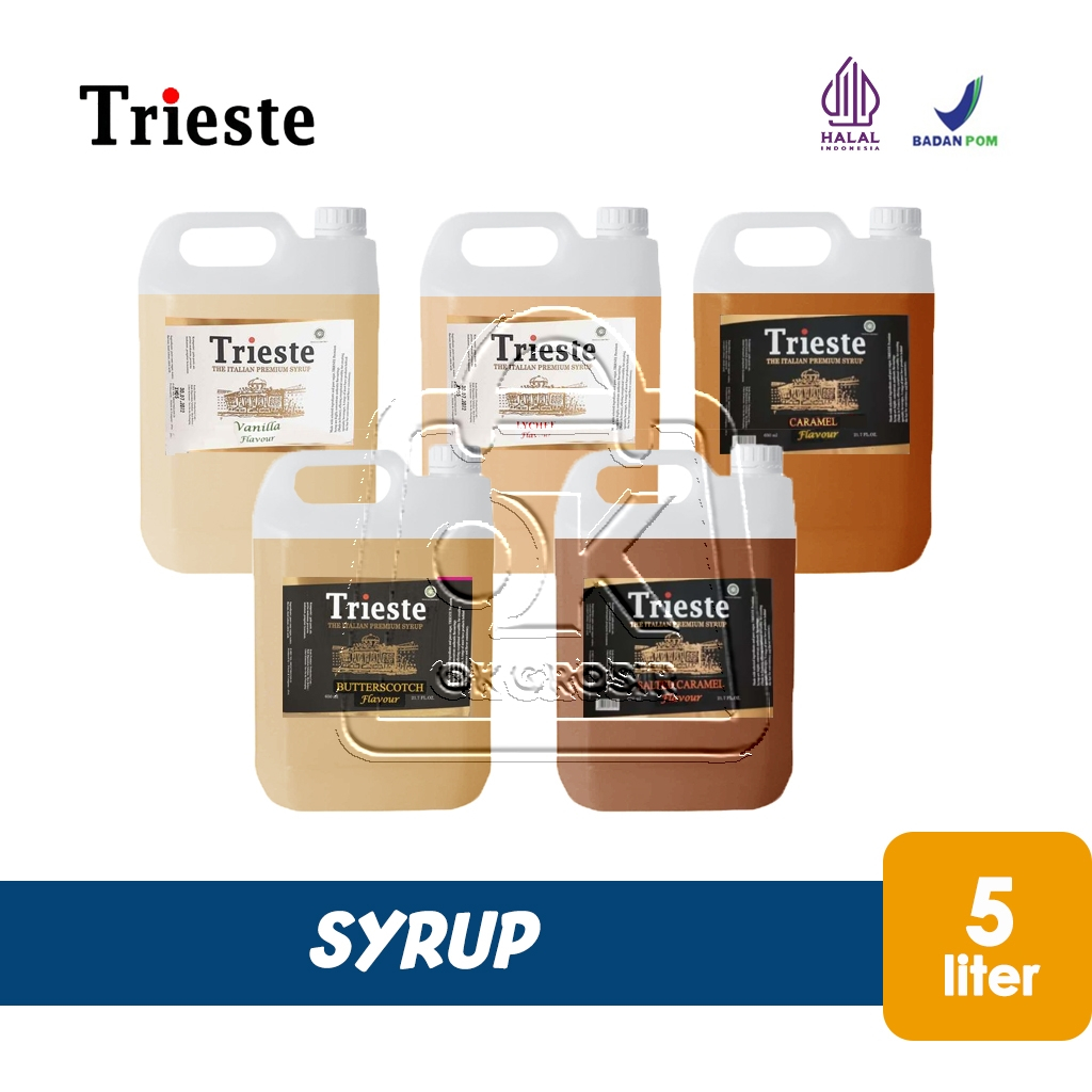 Jual Sirup Trieste Premium 5 Liter Syrup Aneka Rasa (JERIGEN 5L ...