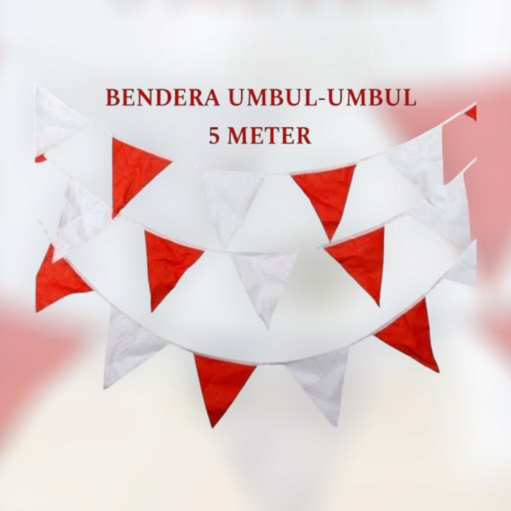 Jual bendera segitiga merah putih 17 agustus / umbul umbul segitiga karnaval | Shopee Indonesia