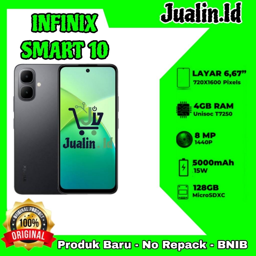 Jual INFINIX SMART 10 RAM 4/128 GB | GARANSI RESMI| NO REPACK | Shopee ...