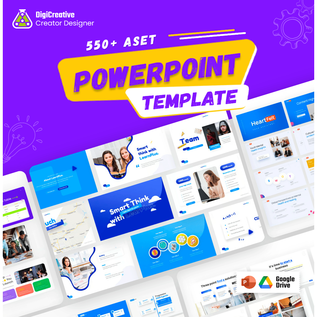 Jual 550+ Desain Powerpoint Template Tema Corporate Business | Shopee ...