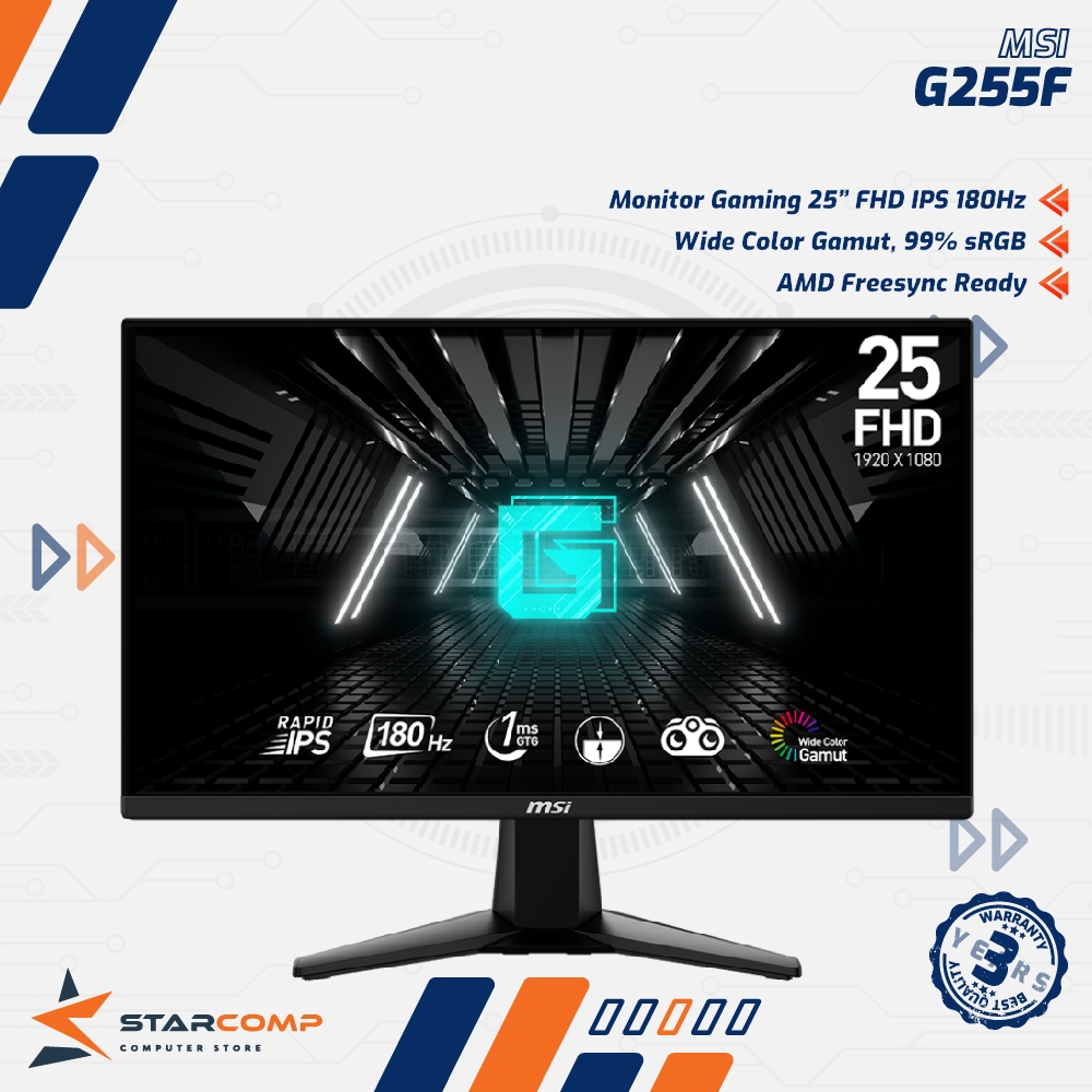Jual MSI G255F 25" FHD IPS 180Hz 1ms 99% sRGB Gaming Monitor | Shopee ...