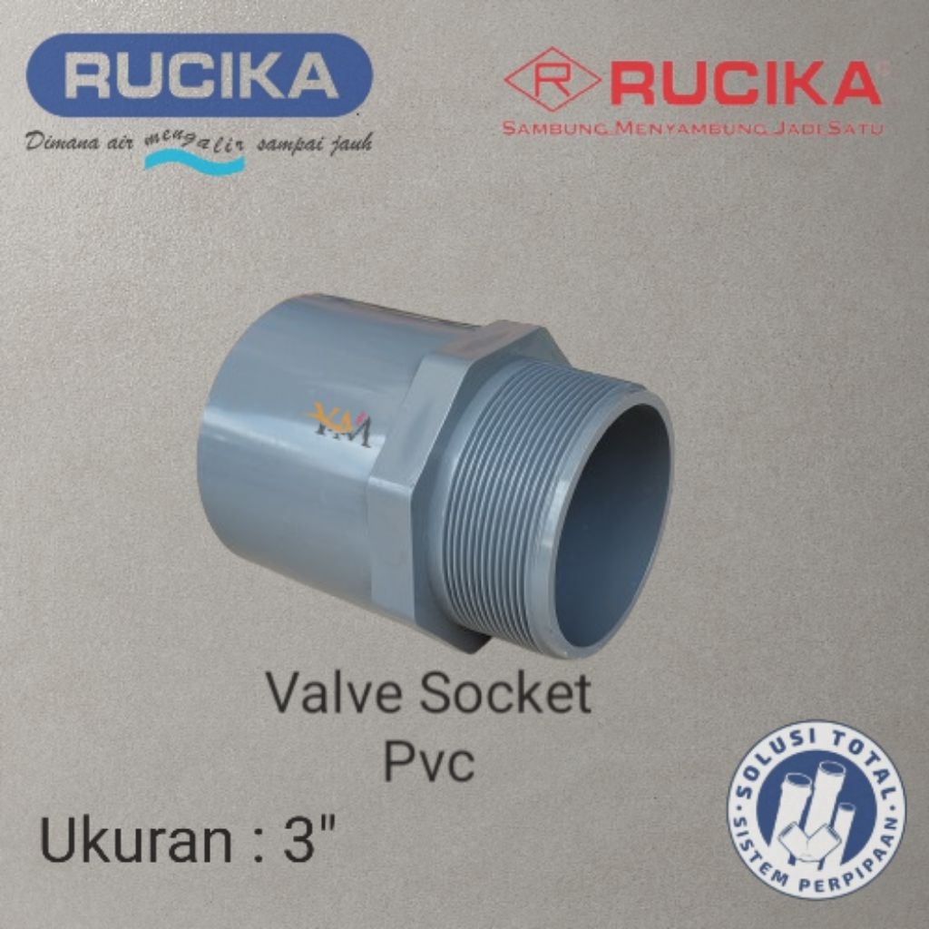 Jual VALVE SOCKET DRAT LUAR PVC AW RUCIKA 3 INCH | Shopee Indonesia