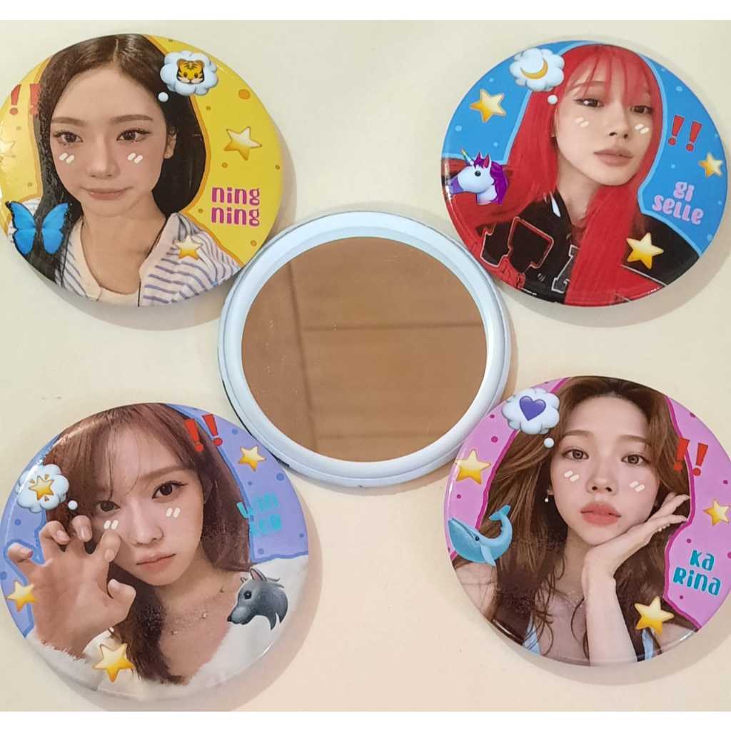 Jual Freebies Kpop AESPA Hand Mirror/Freebies Kpop Hand Mirror Cermin ...