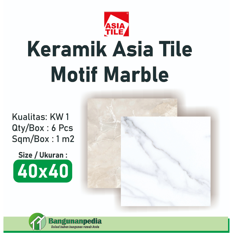 Jual KERAMIK ASIA TILE 40X40 MOTIF MARBLE | Shopee Indonesia