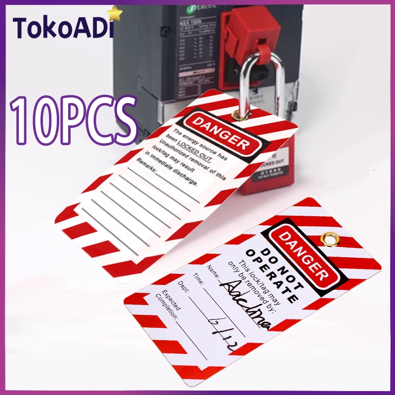 Jual Lockout Tag Danger Warning Card Do Not Operate Pvc 10pcs / Safety ...