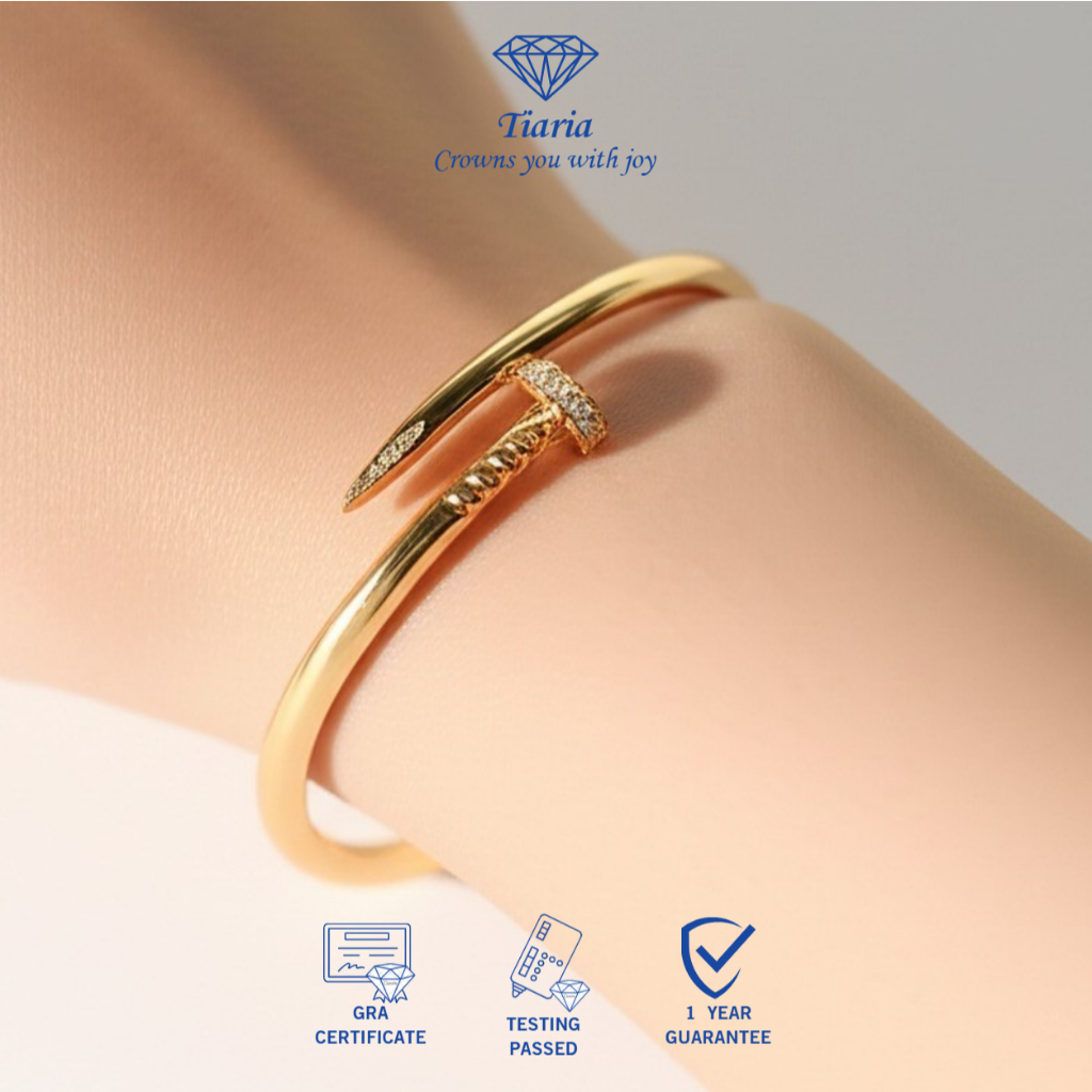 Jual Gelang Emas Titanium 950 Anti Karat Lapis Emas 8K - Aksesoris ...