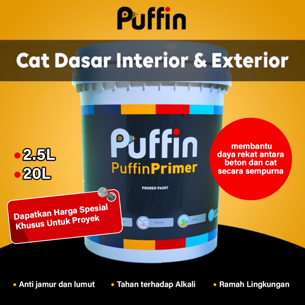 Jual Puffin Paint Cat dasar primer wallsealer alkali sealer Puffin ...