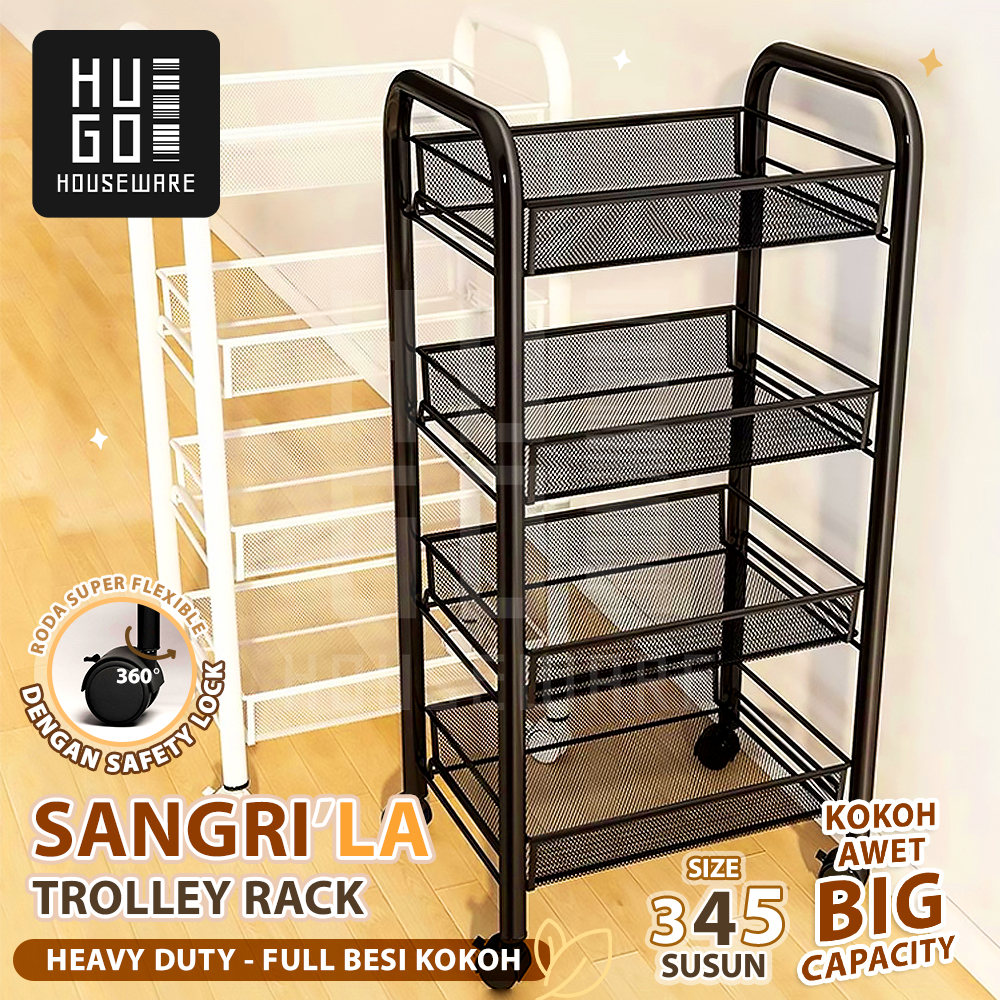 Jual HUGO Rak Dapur Besi Serbaguna Rak Troli Besi Penyimpanan ...