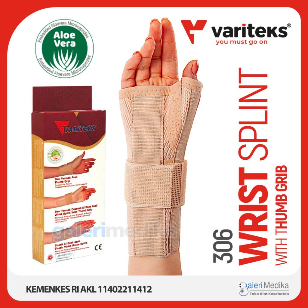 Jual Variteks 306 Wrist Splint With Thumb Grip Untuk Carpal Tunnel ...