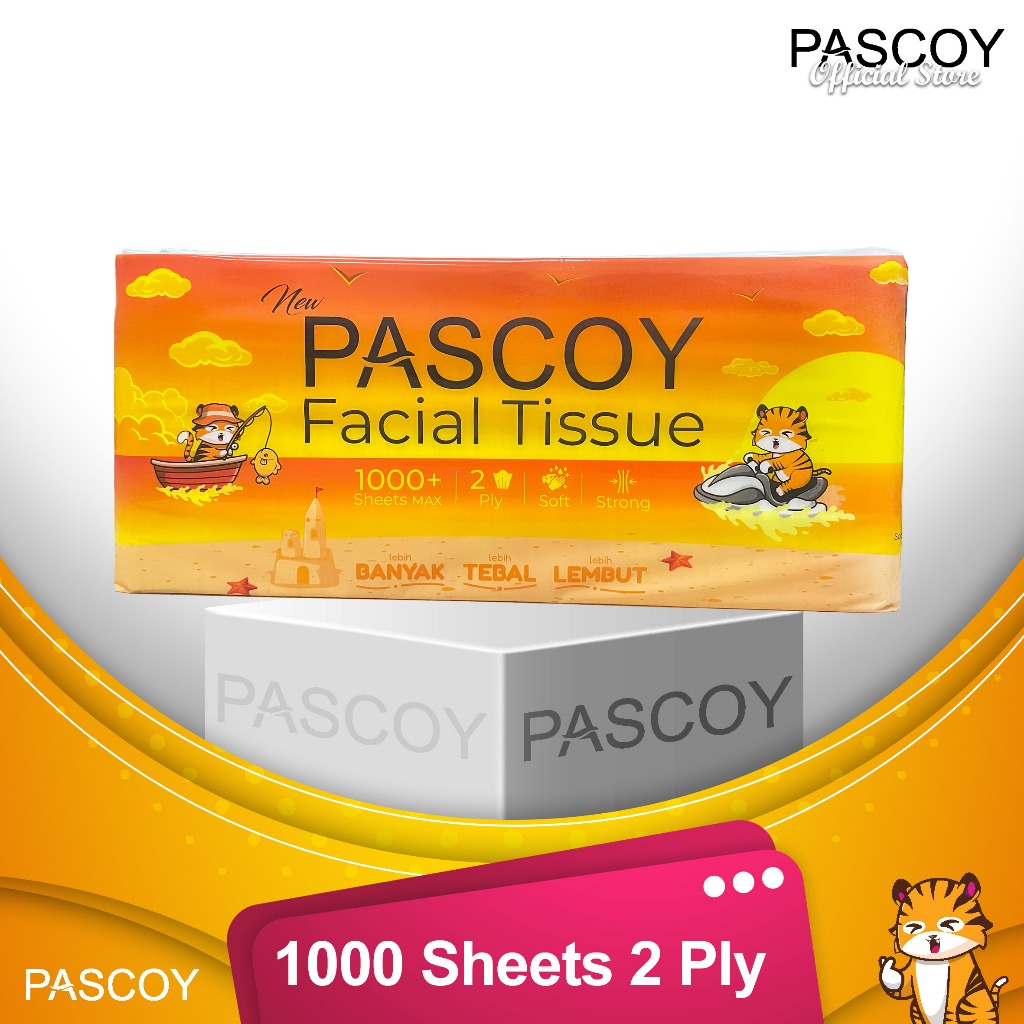 Jual Pascoy - Facial Tissue 1000 Sheets 2 ply | Shopee Indonesia