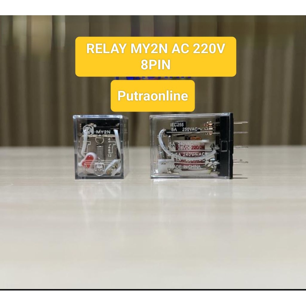 Jual RELAY MY2N AC 220V 8 PIN ZN / RELAY MY2N 220 VOLT 8 KAKI | Shopee ...