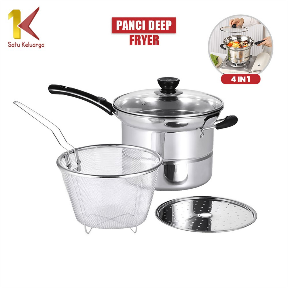 Jual Satu Keluarga Panci Deep Fryer 4IN1 Stainless Steel C1316 Panci ...