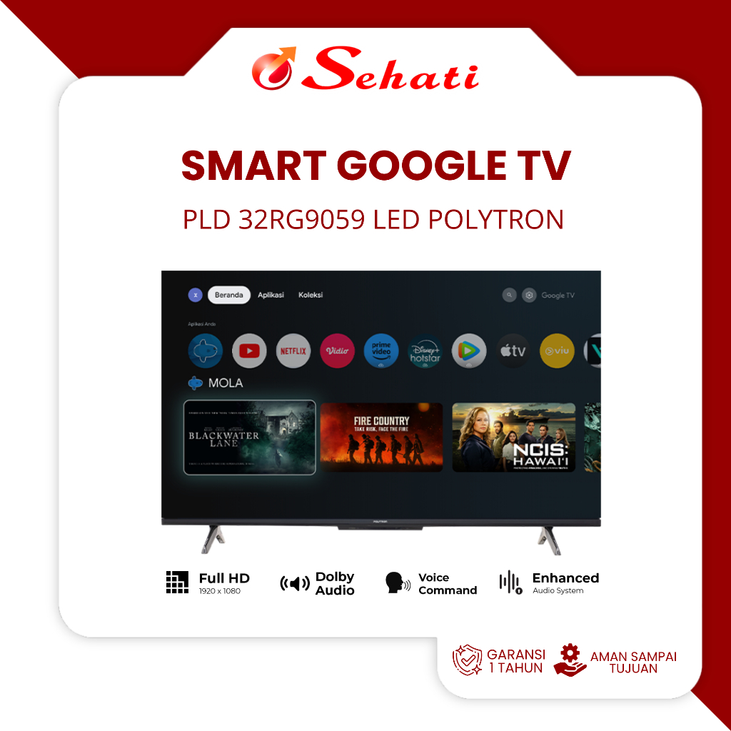 Jual POLYTRON Google TV 32 Inch PLD-32RG9059 LED Polytron YouTube ...