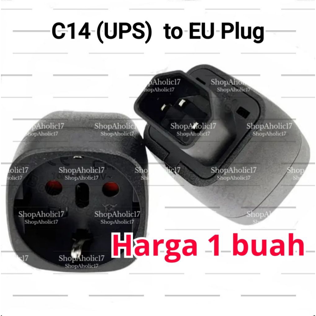 Jual UPS Adapter Converter C14 to EU Plug UPS IEC 320 Konverter ...