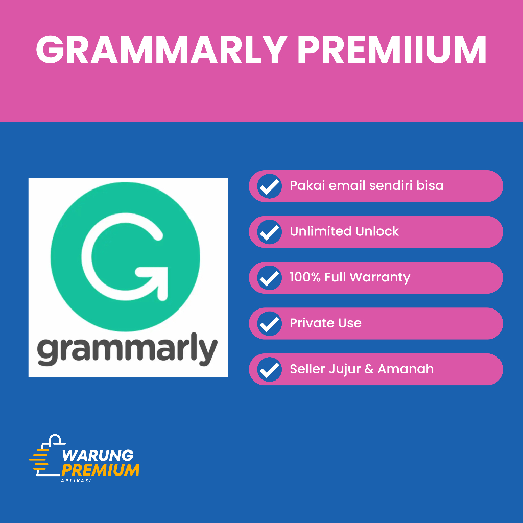 Jual GRAMMARLY PRO PREMIUM PRIVATE BISA PAKAI EMAIL SENDIRI FULL ...