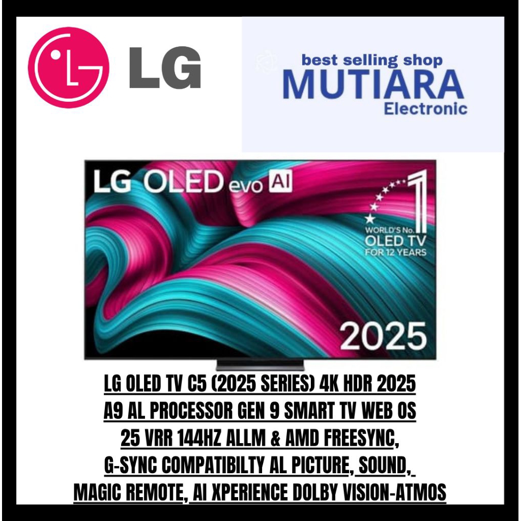 Jual LG 48C5 / 48C5PSA 4K OLED UHD SMART TV EVO Al C5 48 Inch 2025 Series | Shopee Indonesia