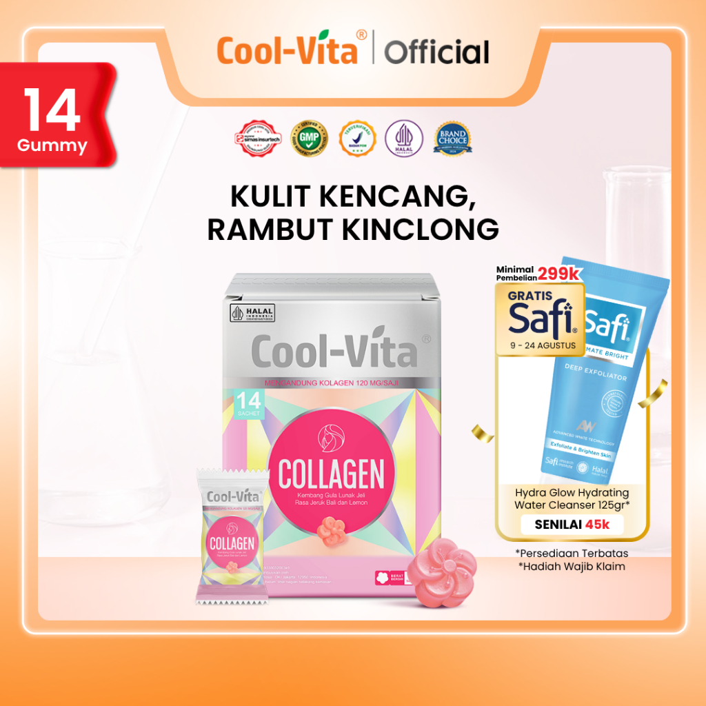 Jual Coolvita 1 Box Collagen Gummy - Suplemen Kolagen 120mg Manis dan ...
