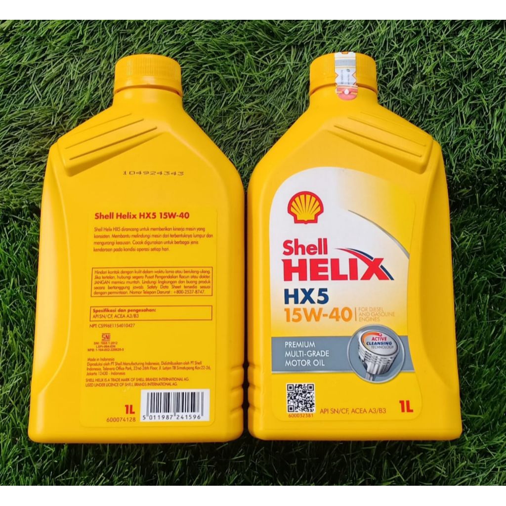Jual OLI SHELL HELIX HX5 1.LITER 15W-40 | Shopee Indonesia