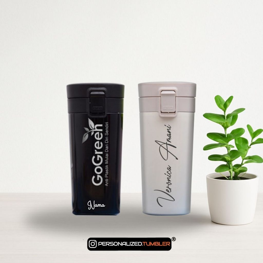 Jual Tumbler Custom basic mug Grafir Silver Cetak Nama, Gambar, Logo ...