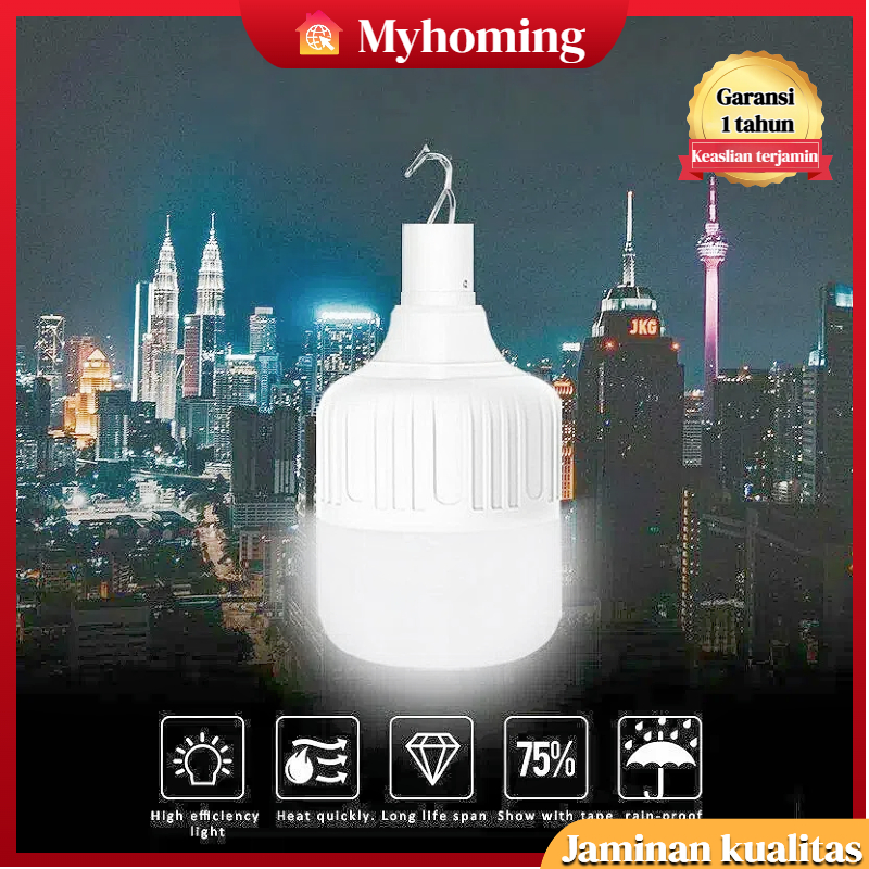 Jual Lampu Emergency Bulb LED 30W 50W 100W 150W / Lampu Indoor Outdoor 100W / Rechargeable Lampu ...