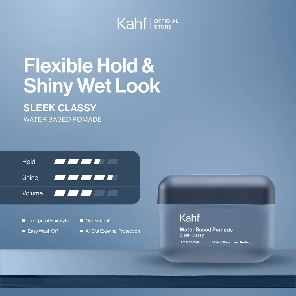 Jual Kahf Water-based Pomade Sleek Classy 70 g - Pomade Rambut Pria ...